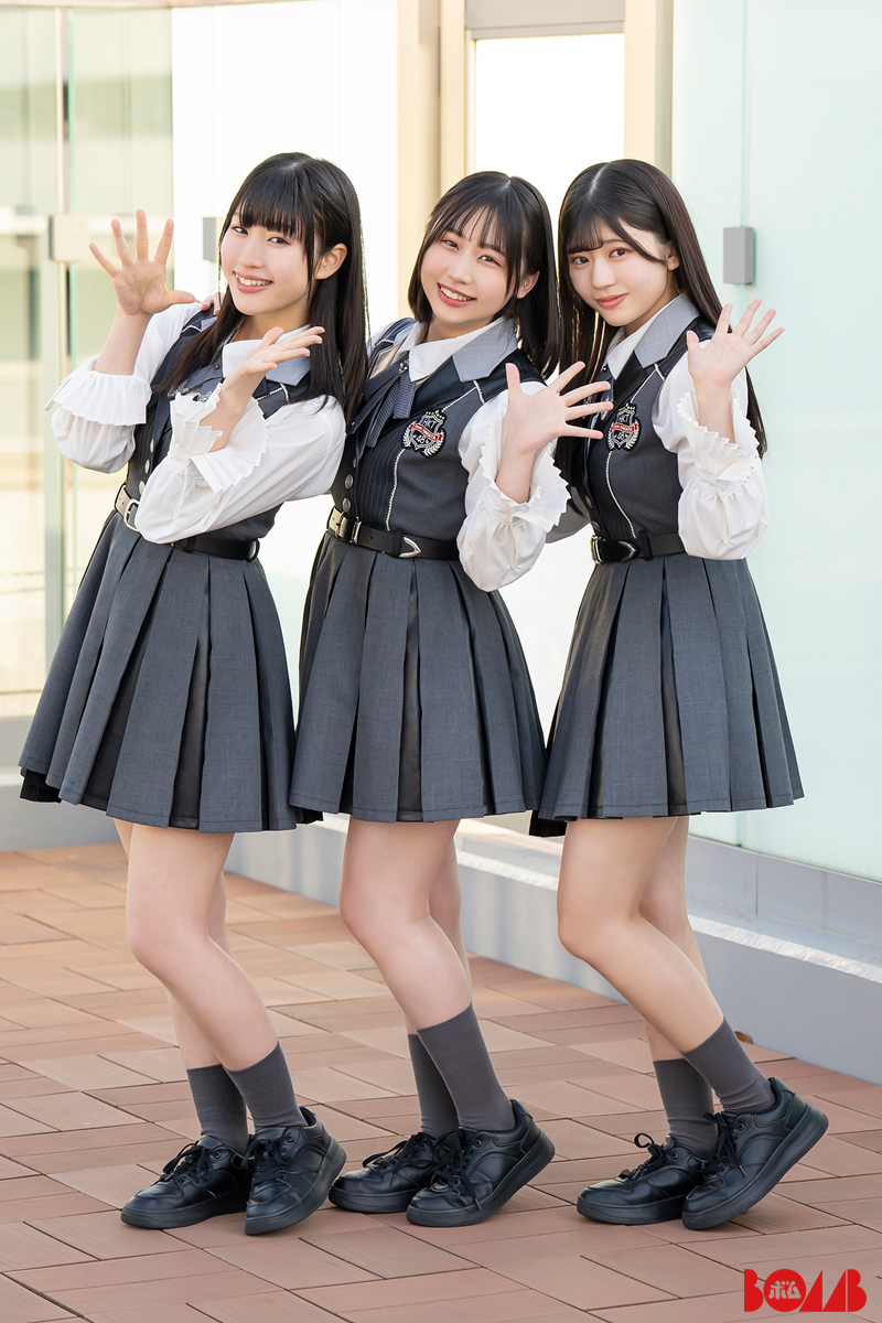 HKT48フレッシュな7期生16人誌上初お披露目⑥石井彩音＆堤楓夏＆山川万里愛｜BOMBweb